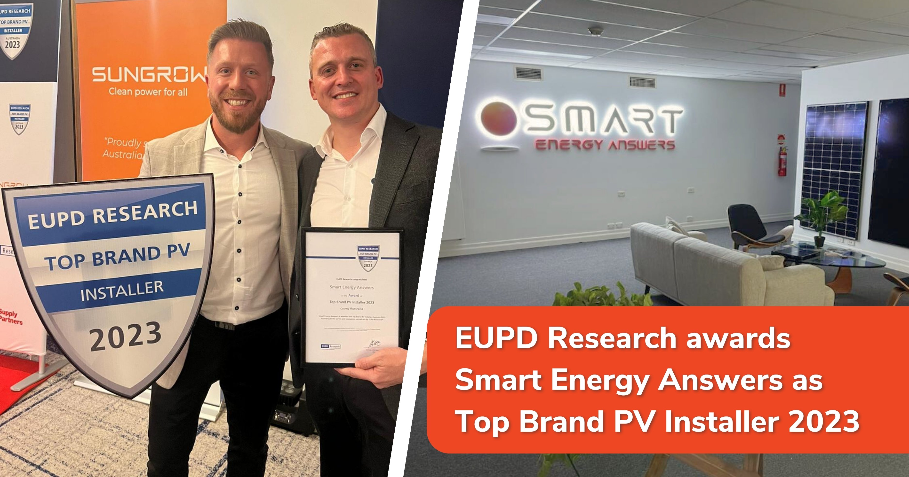 Smart Energy Answers: Top Brand PV Installer 2023 Award, EUPD Research